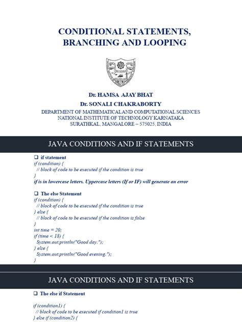 Java Conditional Statements Guide Pdf Software Engineering
