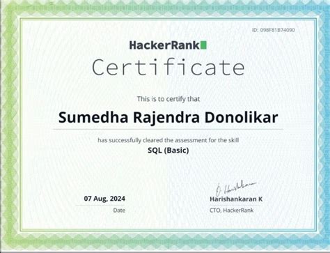 Sumedha Donolikar On Linkedin Sql Certification Database Datascience Dataanalytics