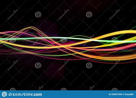 Abstract Sound Waveforms Of Light Stock Image Image Of Sound Light 250567959