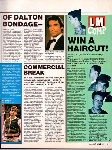 Graeme Wood On Twitter From March 1987 Lm Magazine Features Psychedelic Furs Mary Whitehouse