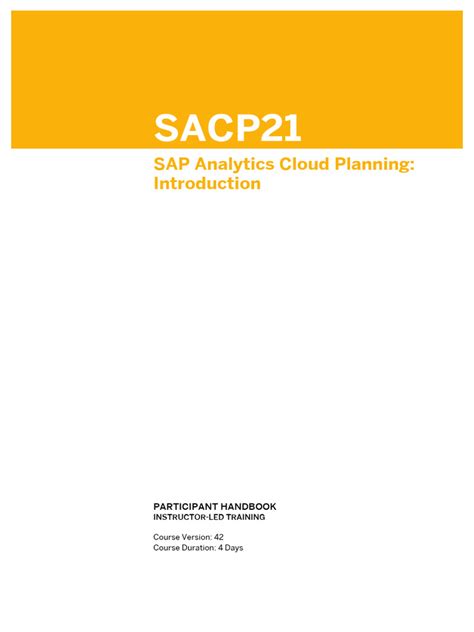 Sap Analytics Cloud Planning Introduction To Seamless Planning Pdf Cloud Computing Analytics