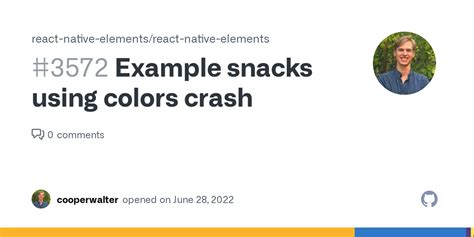 Example Snacks Using Colors Crash · Issue 3572 · React Native Elementsreact Native Elements