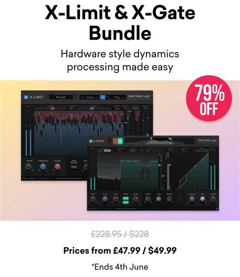 Solid State LogicSSL X Limit X Gate Bundle高性能と簡単操作を両立させる人気ミキシングプラグイン 製品スペシャルバンドル Sawayaka