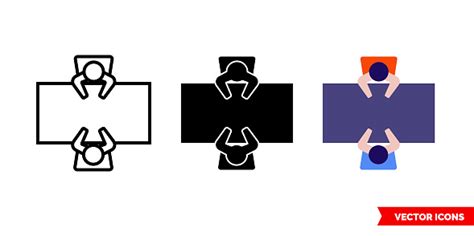 3 가지 유형의 협상 아이콘 흑백 윤곽선 격리된 벡터 기호 기호 0명에 대한 스톡 벡터 아트 및 기타 이미지 0명 개념 검은색 Istock
