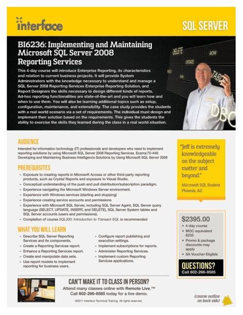 Sql Server Interface Technical Training