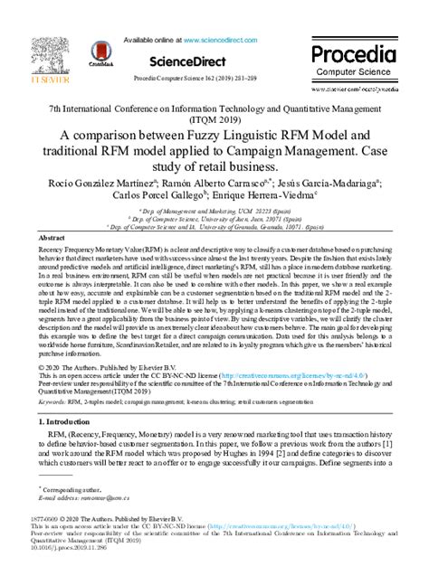 Pdf A Comparison Between Fuzzy Linguistic Rfm Model And Traditional