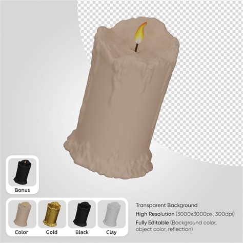 Premium Psd 3d Candle