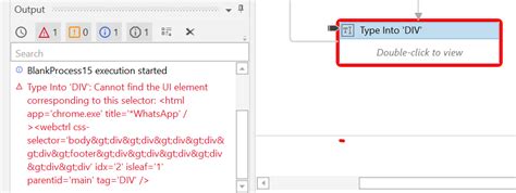 Message Cannot Find The Ui Element Corresponding To This Selector