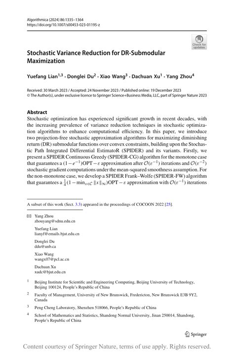 Stochastic Variance Reduction For Dr Submodular Maximization