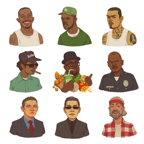 Gta San Andreas Characters Art