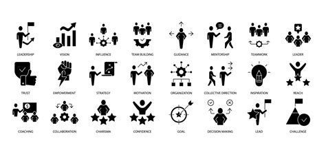 Leadership Icons Set Set Of Editable Stroke Iconsvector Set Of Event