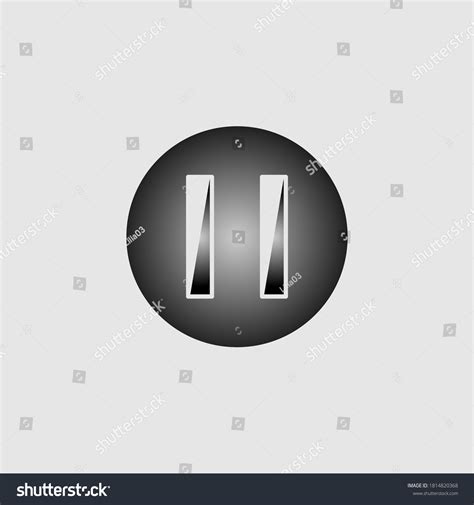 Icon Pressing Pause Button Black Color Stock Vector Royalty Free 1814820368 Shutterstock