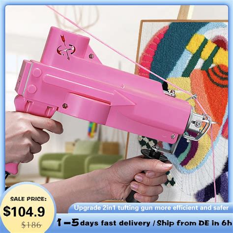업그레이드 2 In 1 터프팅 건 업그레이드 전기 터프팅 건 카펫 직조 및 플로킹 머신 완전 밀폐형 절단루프 파일 Aliexpress