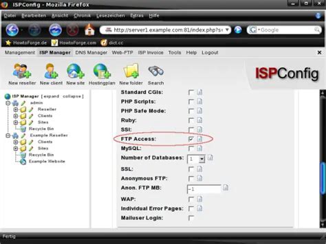 ispconfig 2 x first steps creating web sites email addresses etc