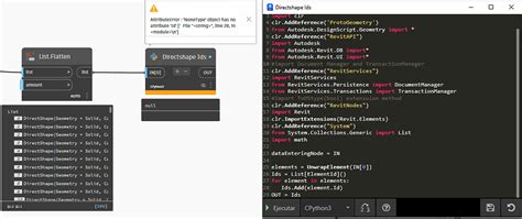 Error Object Has No Attribute ´id´ Revit Dynamo