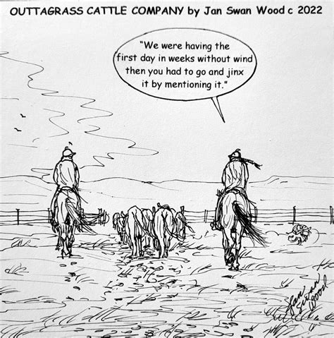 Outtagrass Cattle Co Cartoon By Jan Swan Wood