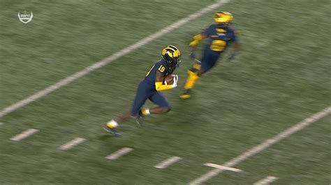 Rod Moore Comes Away With An Int For Michigan Espn Video