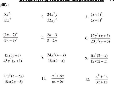 Simplifying Rational Expressions Brainly Ph