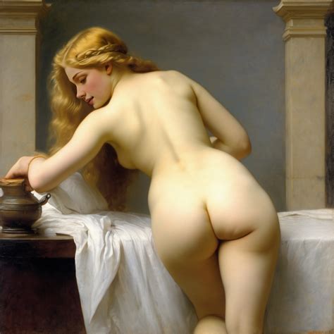 Rule 34 Abstract Ai Generated Ass Back Bed Big Ass Blonde Hair Blue Eyes Breasts Curly Hair