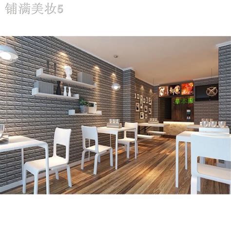 H107วอลเปเปอร์ติดผนัง 3มิติ 7077cm สติ๊กเกอร์ติดผนัง3d ตกแต่งห้อง กันกระแทก วอลล์เปเปอร์ลายอิฐ