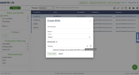 Your First Bill Of Materials In Openbom Openbom