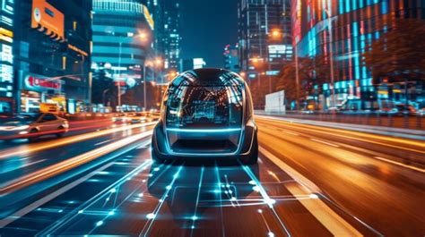 Premium Photo An Autonomous Vehicle Seamlessly Navigating Through City Traffic Demonstrating