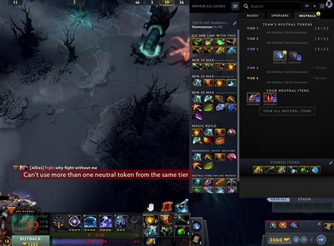 Arc Warden Bug Cant Use Neutral Token After Trying To Select Item On The Clone Rdota2