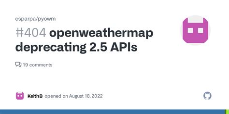 Openweathermap Deprecating 25 Apis · Issue 404 · Csparpapyowm · Github