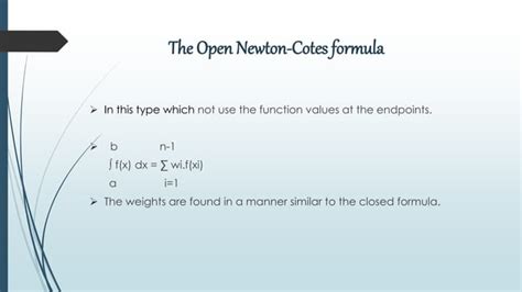 Newton Cotes Integration Method Pptx