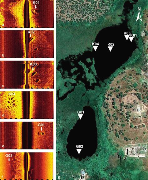 Side Scan Sonar Images From Lakes On The Left And The Locations Of Download Scientific