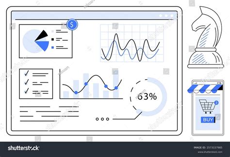 data analytics dashboard graphs pie chart stock vector royalty free