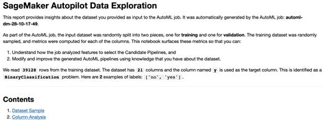 Amazon Sagemaker Autopilot Automatically Create High Quality Machine