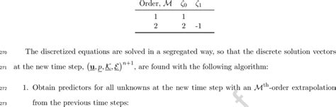 Coefficients Of The Implemented Extrapolation Schemes Download Scientific Diagram
