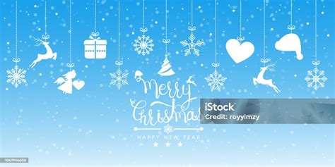 메리 크리스마스 그리고 해피 뉴 년입니다 겨울 눈송이 배경 벡터 일러스트 레이 션 개념에 대한 스톡 벡터 아트 및 기타 이미지 개념 개념과 주제 겨울 Istock
