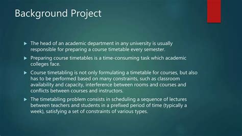 timetable management system chapter 3 ppt