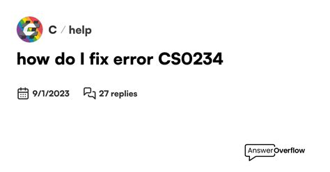 How Do I Fix Error Cs0234 C