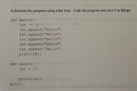 Solved Rewrite This Program Using A For Loop Code The