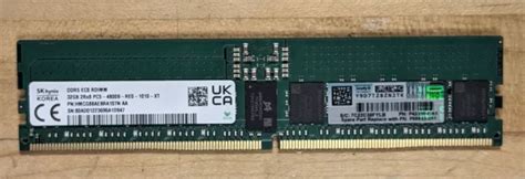 32gb Sk Hynix Rdimm 2rx8 Ddr5 Ec8 Pc5 4800b Reg Server Memory 19809