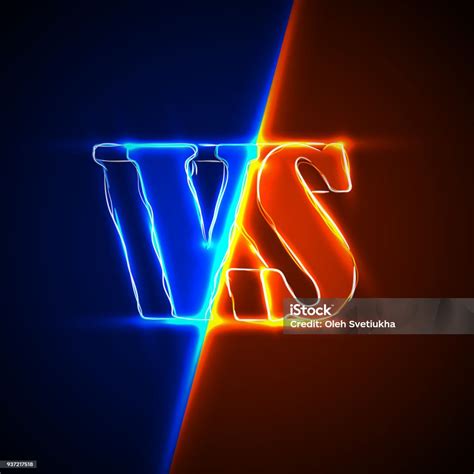 네온 대 기호입니다 Vs 벡터 편지 그림입니다 경쟁 아이콘입니다 기호를 싸움 Championship에 대한 스톡 벡터 아트 및 기타 이미지 Championship 개념