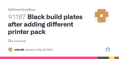 Black Build Plates After Adding Different Printer Pack · Issue 1187
