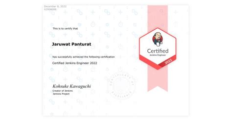 Jaruwat Panturat On Linkedin Certified Jenkins Engineer 2022 • Jaruwat Panturat • Cloudbees