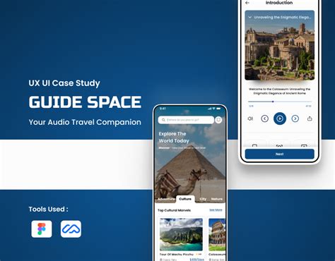 Guide Space UX UI Case Study Audio Guide App Behance