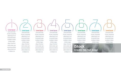 숫자 인포그래픽 템플릿입니다 여덟 가지 옵션 인포 그래픽 템플릿 인터넷 교육 편물 연간 보고서 잡지 인포 그래픽 템플릿 개념에 대한 스톡 벡터 아트 및 기타 이미지 Istock