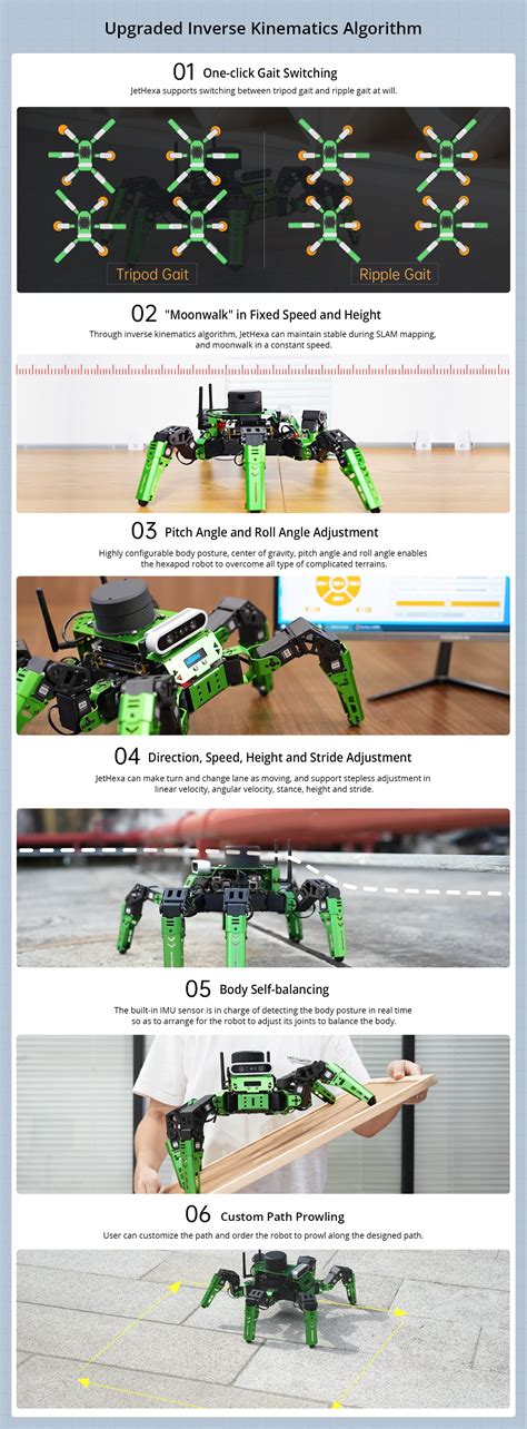 Educational Miniature Programming Jethexa Ros Hexapod Robot Kit Powere Rcgofollow