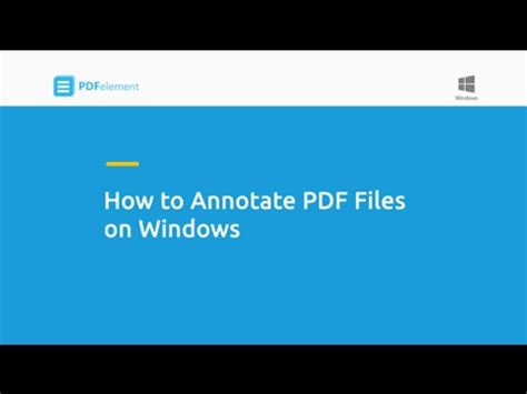 How To Annotate PDF Files On Windows YouTube