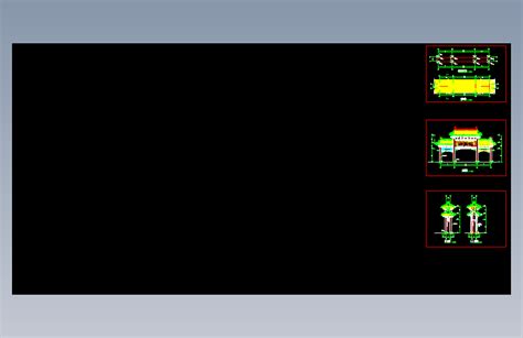 371 河北某地五套牌坊门楼建筑规划CAD参考图 AutoCAD 2004 模型图纸下载 懒石网