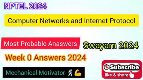 Computer Networks And Internet Protocol Week 0 Quiz Assignment 0