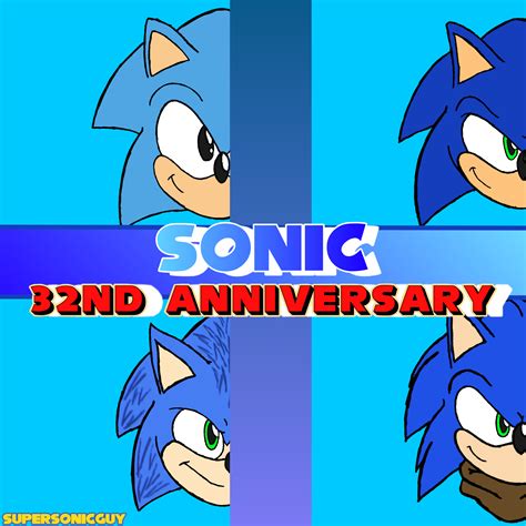 Sonic 32nd Anniversary By Datdreamguy On Deviantart