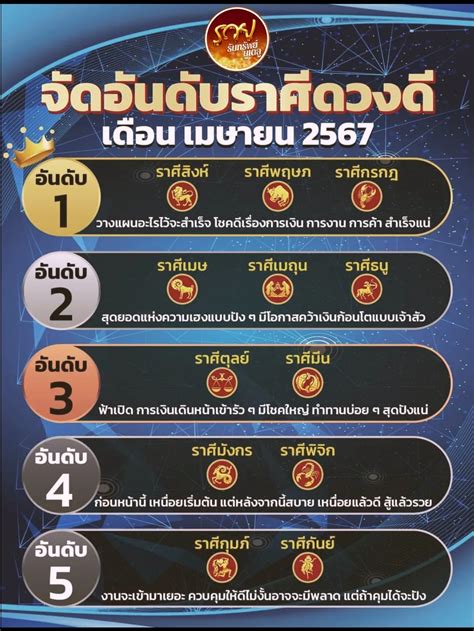 มาแล้ว จัดอันดับราศีดวงดีเดือน เมษายน 2567 💫 แกลเลอรีที่โพสต์โดย รวยรับทรัพย์ Lemon8