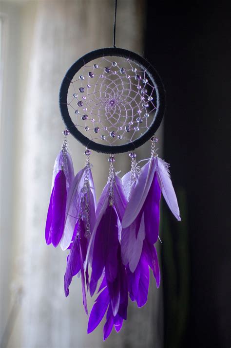 Gradient Dream Catcher Purple Dreamcatcher With Teardrop Sparkling